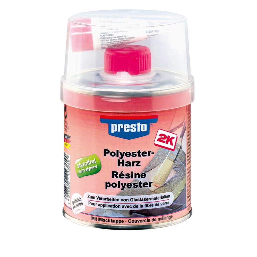 Polyesterhars PRESTO 250 g : Auto5.be