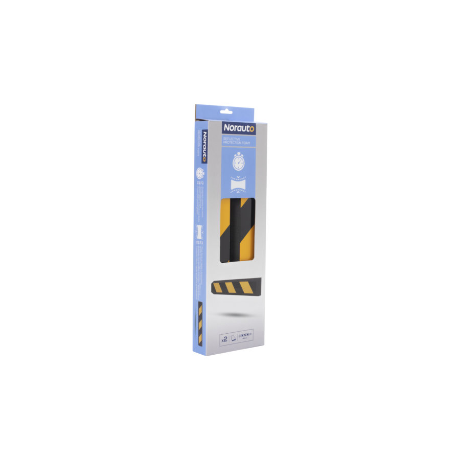 2 mousses de protection droite noir et jaune pour voiture 45 cm NORAUTO ...