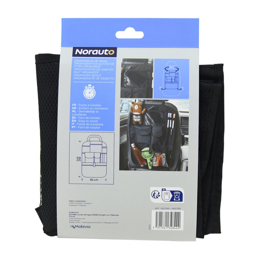 Multifunctionele organizer van NORAUTO voor achterzetels : Auto5.be
