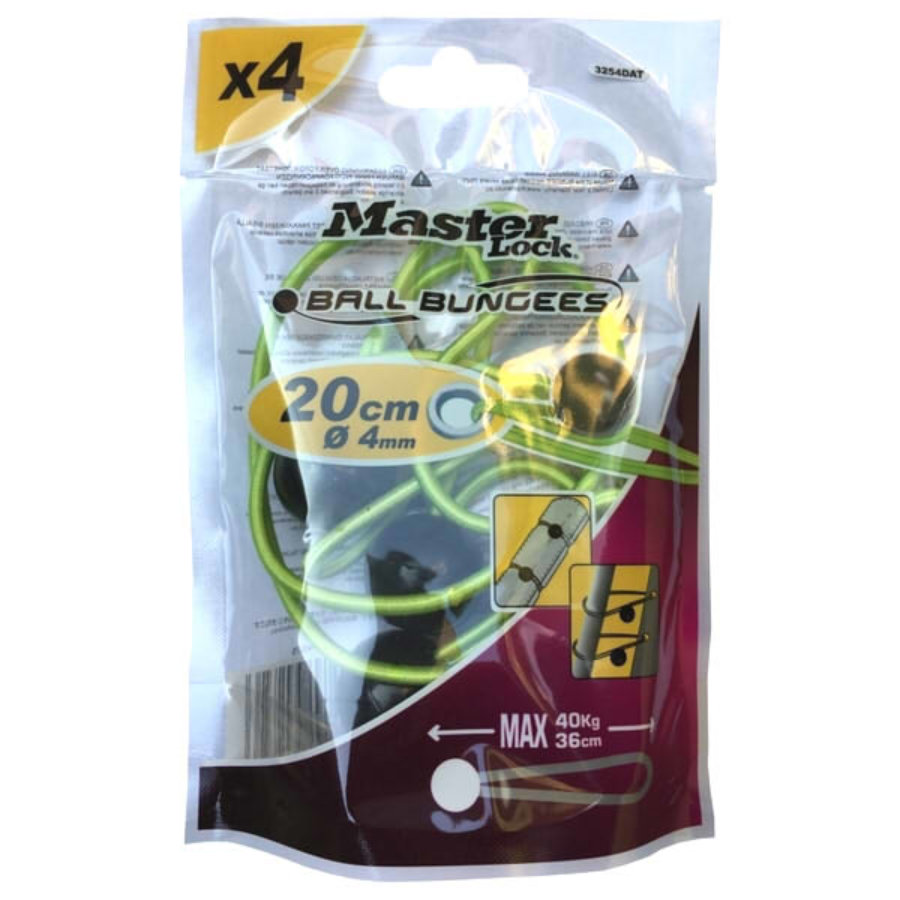 Set van 4 MASTER LOCK rekkers met bol van 20 cm : Auto5.be