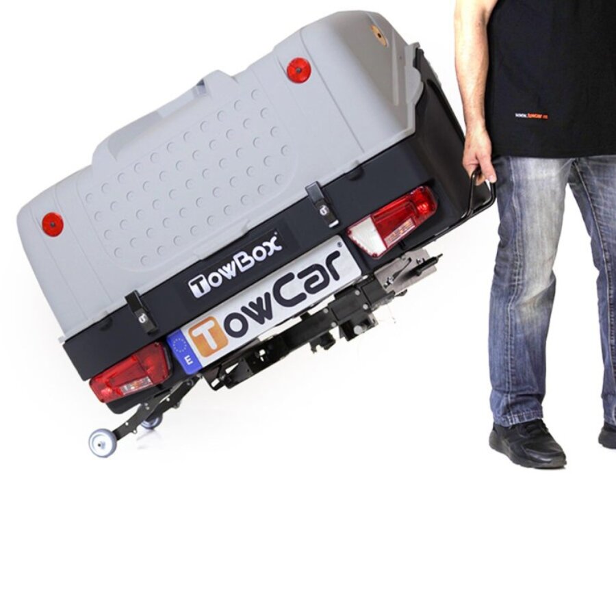 Koffer voor op trekhaak TOWBOX V1 grijs : Auto5.be