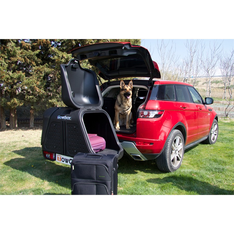 Koffer voor op trekhaak TOWBOX V2 zwart : Auto5.be